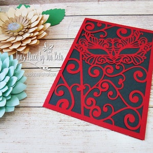 Masquerade SVG Card,invitation Card Svg,laser Cutting Card,silhouette ...