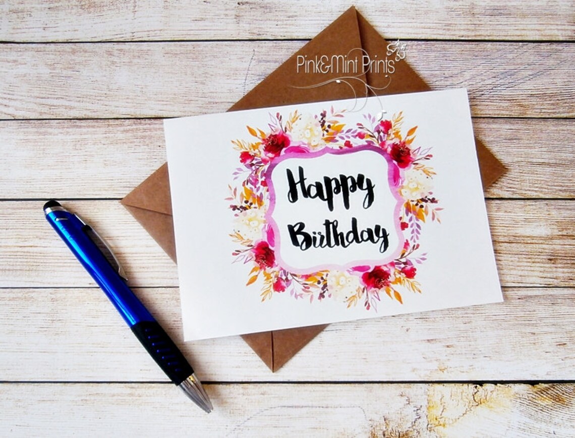 Happy Birthday Card,printable Birthday Card,printable Design,printable ...