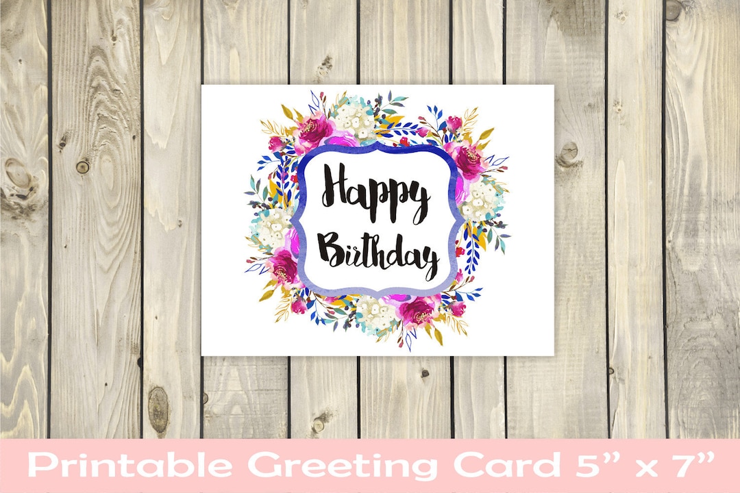 Happy Birthday Card,printable Birthday Card,printable Design,printable ...