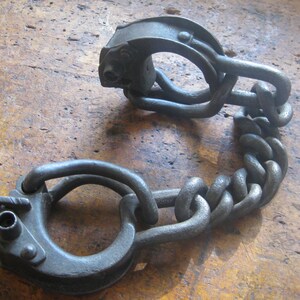 Authentic Geniune Hand Forged Blacksmith Steel Shackles,c.1800’s - Etsy