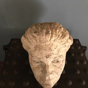 Monumental Cast Concrete Head Form Sculpture, C.1950 - Etsy