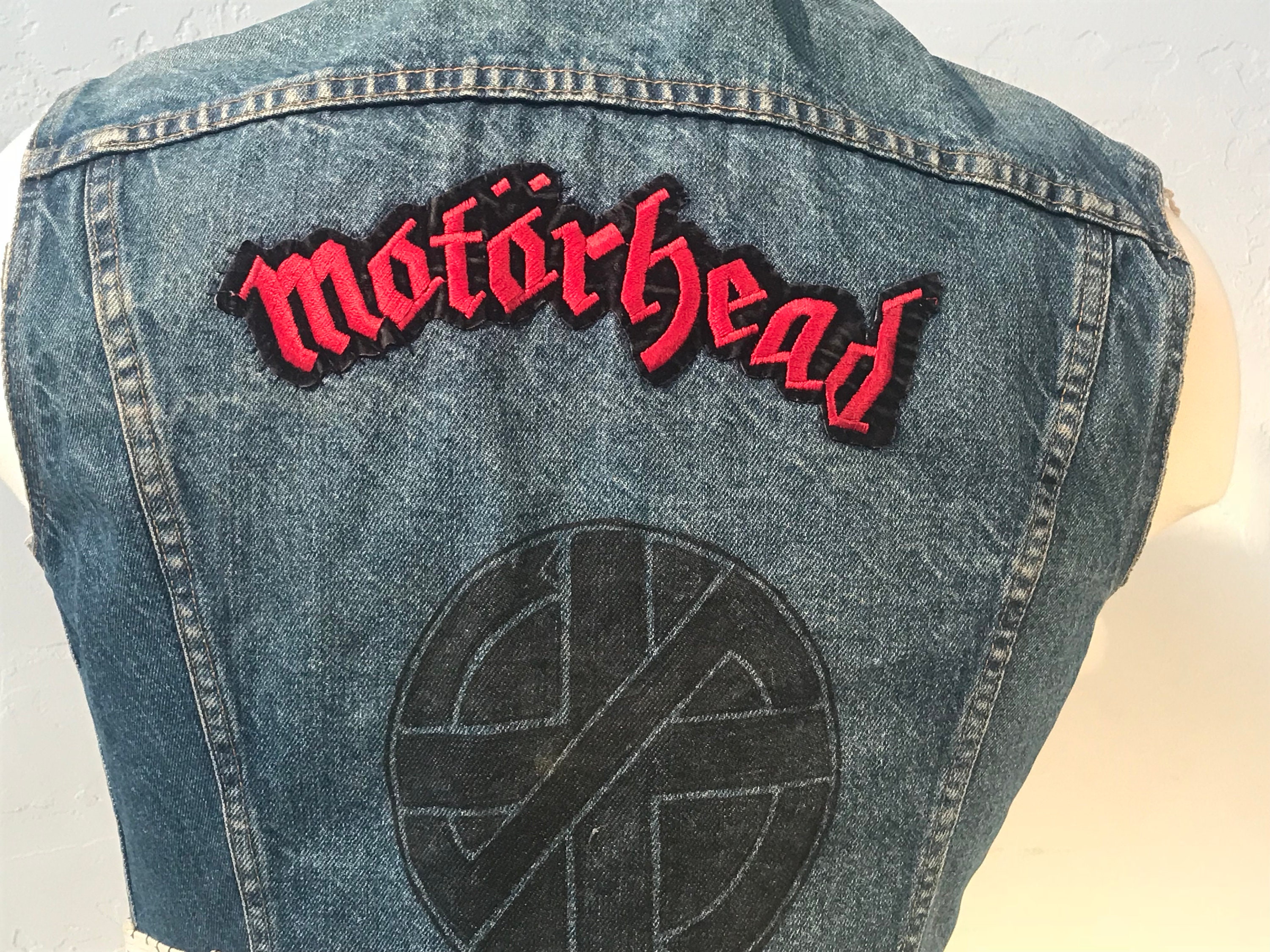 Vintage Denim Vest 80s Levis Biker Rocker Motörhead - Etsy