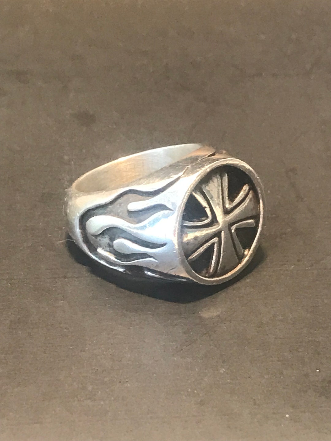 Vintage Heavy Duty Chunky Biker Ring - Etsy