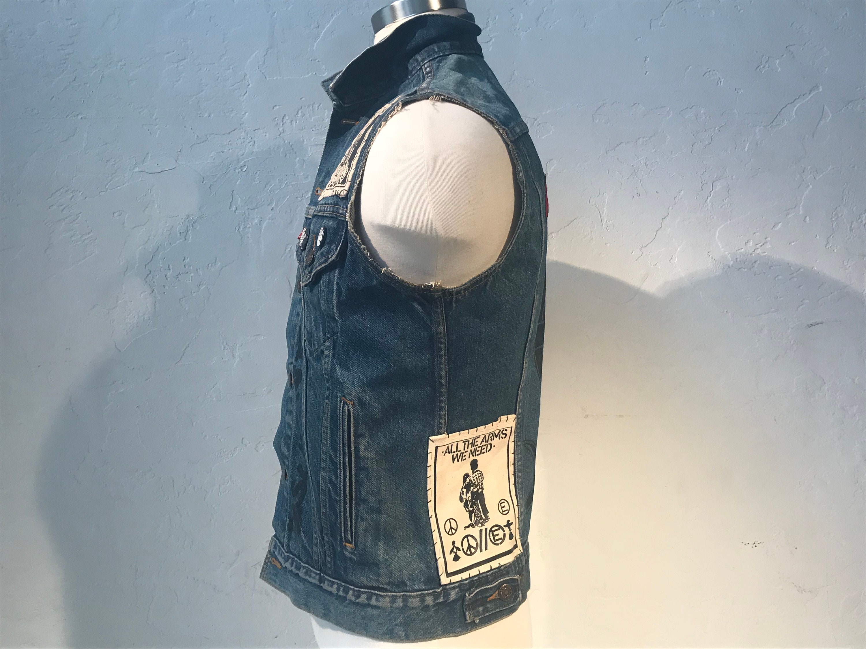Vintage Denim Vest 80s Levis Biker Rocker Motörhead - Etsy