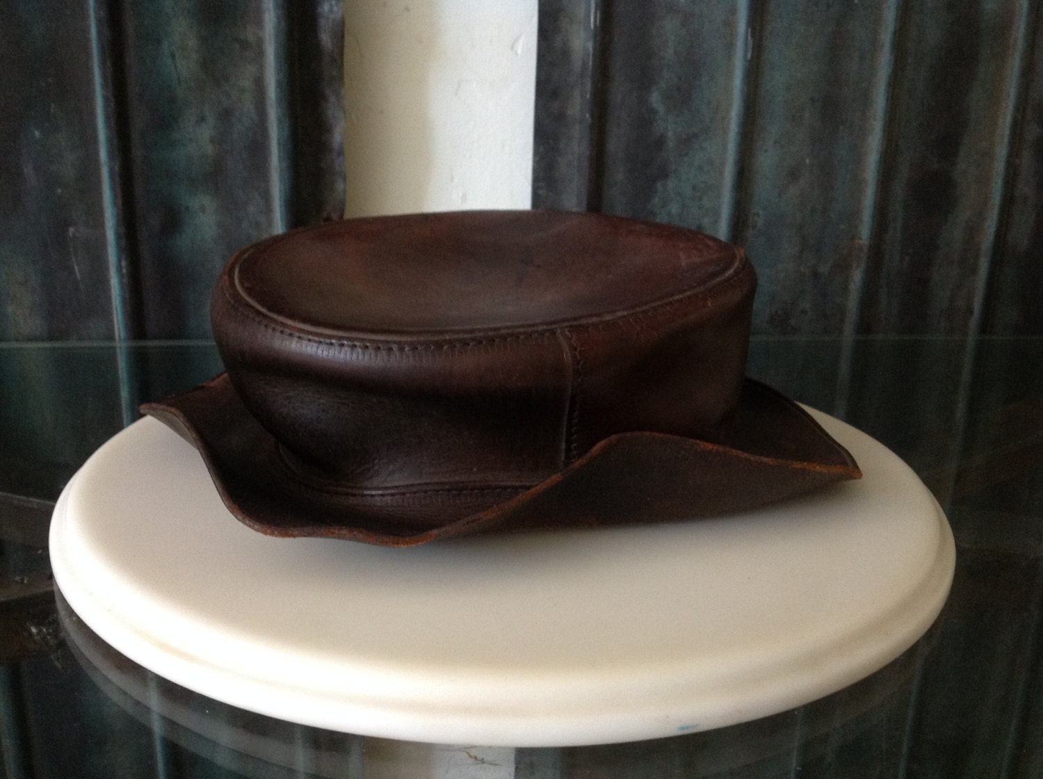 Rare 1960's Handcrafted Hippie Beatnik Leather Hat - Etsy