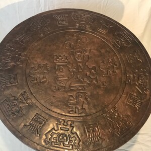 Mythological Hand Tooled Leather Top Table - Etsy