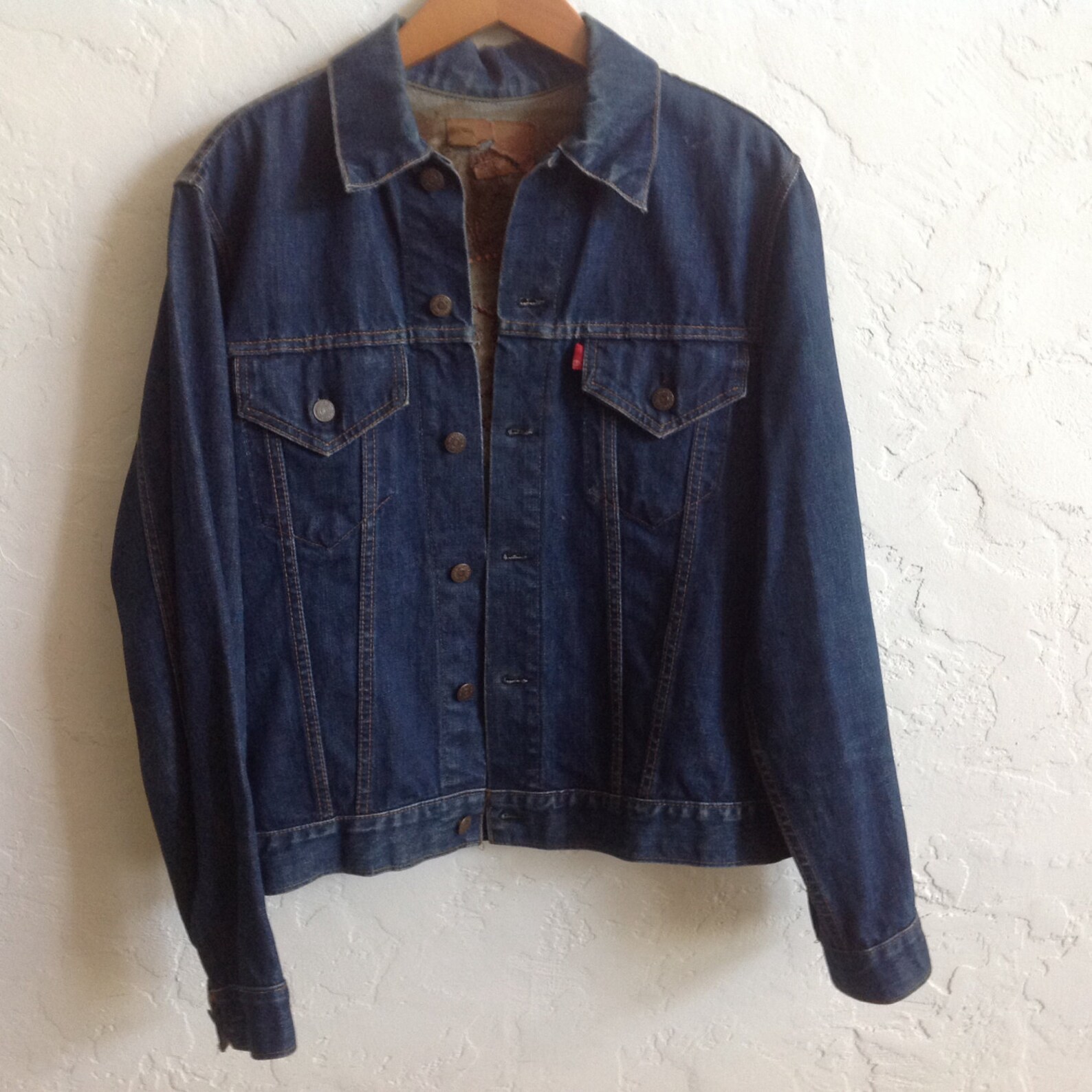 Incredible Levi's Red Tag Hippie Jacket With Embroidered Leather Sun - Etsy