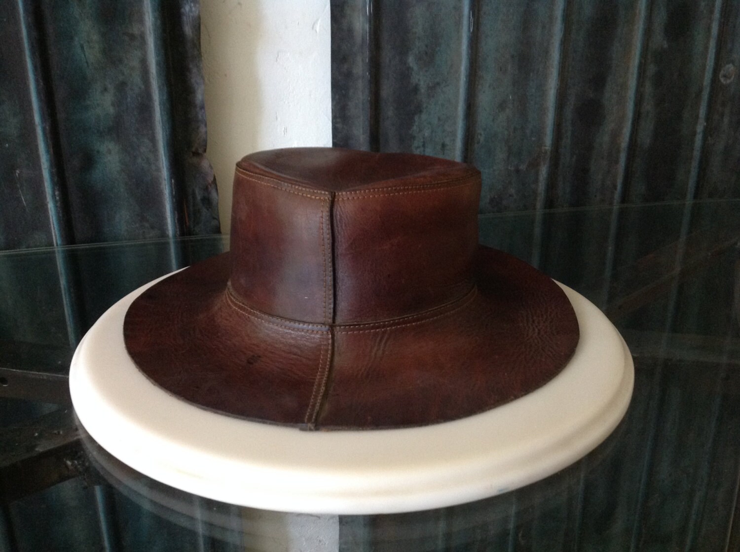 Rare 1960's Handcrafted Hippie Beatnik Leather Hat - Etsy