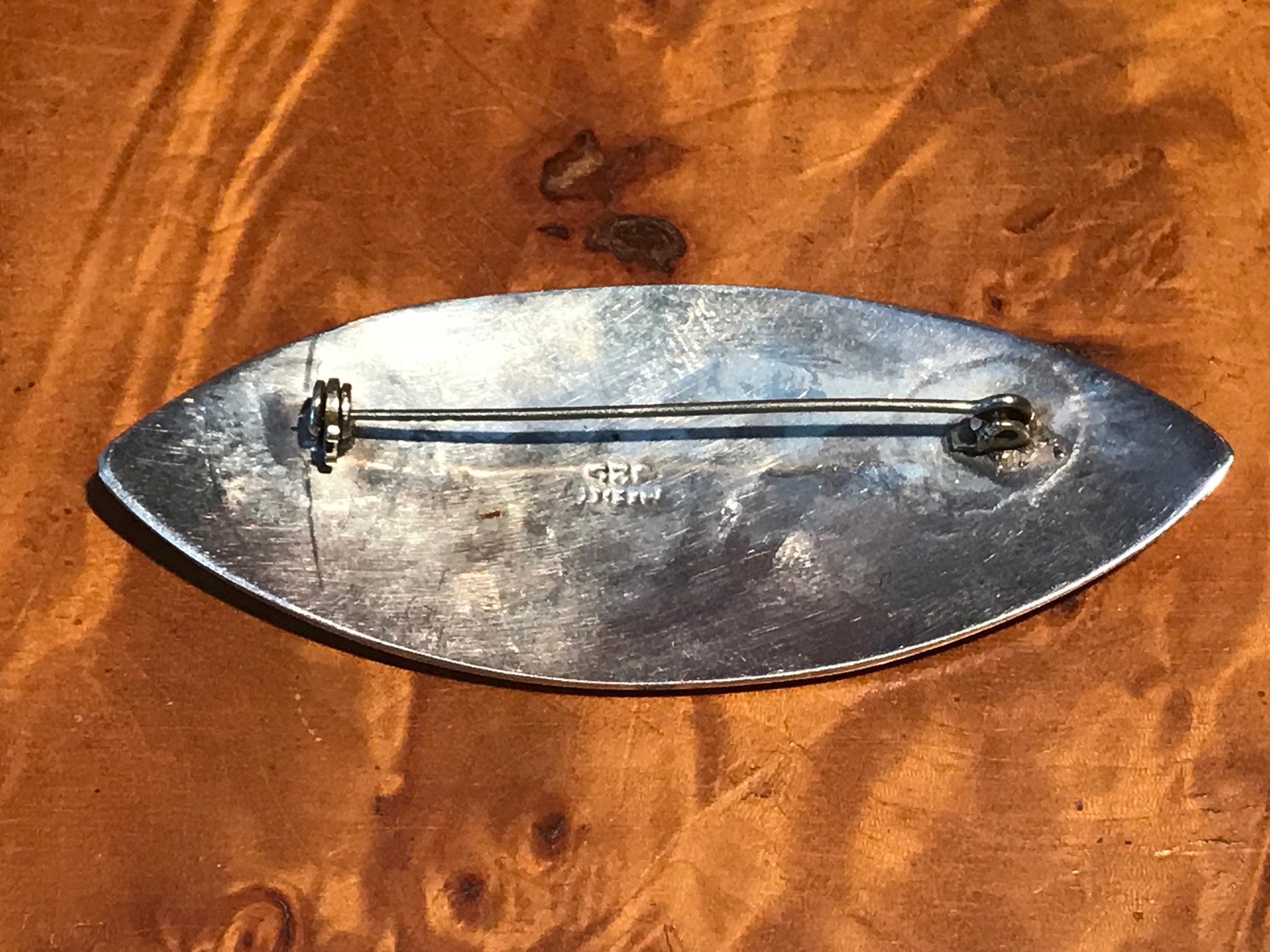 Modernist Sterling Enameled Brooch Pin Mexico - Etsy