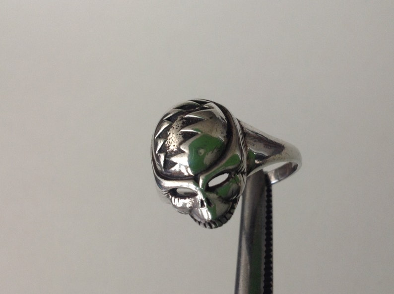 Sterling Silver Rocker Skull Ring, Signed C.1980 - Etsy