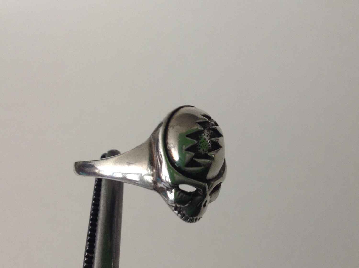 Sterling Silver Rocker Skull Ring, Signed C.1980 - Etsy