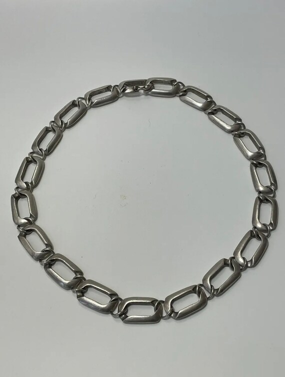 Runway Designer Custom Sterling Silver Chain Link Nec… - Gem