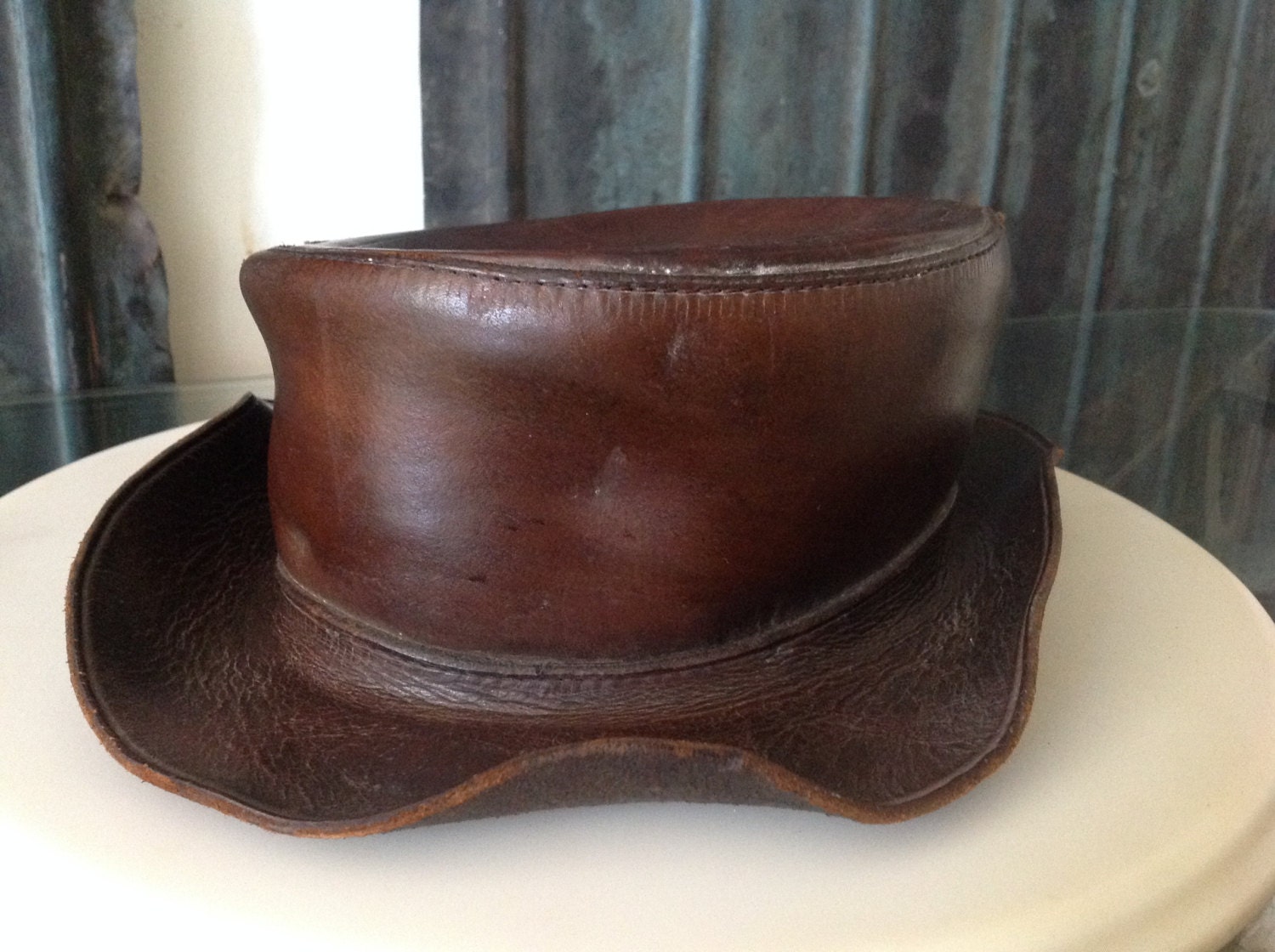Rare 1960's Handcrafted Hippie Beatnik Leather Hat - Etsy