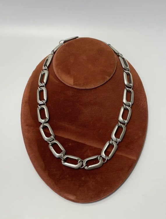 Runway Designer Custom Sterling Silver Chain Link Nec… - Gem