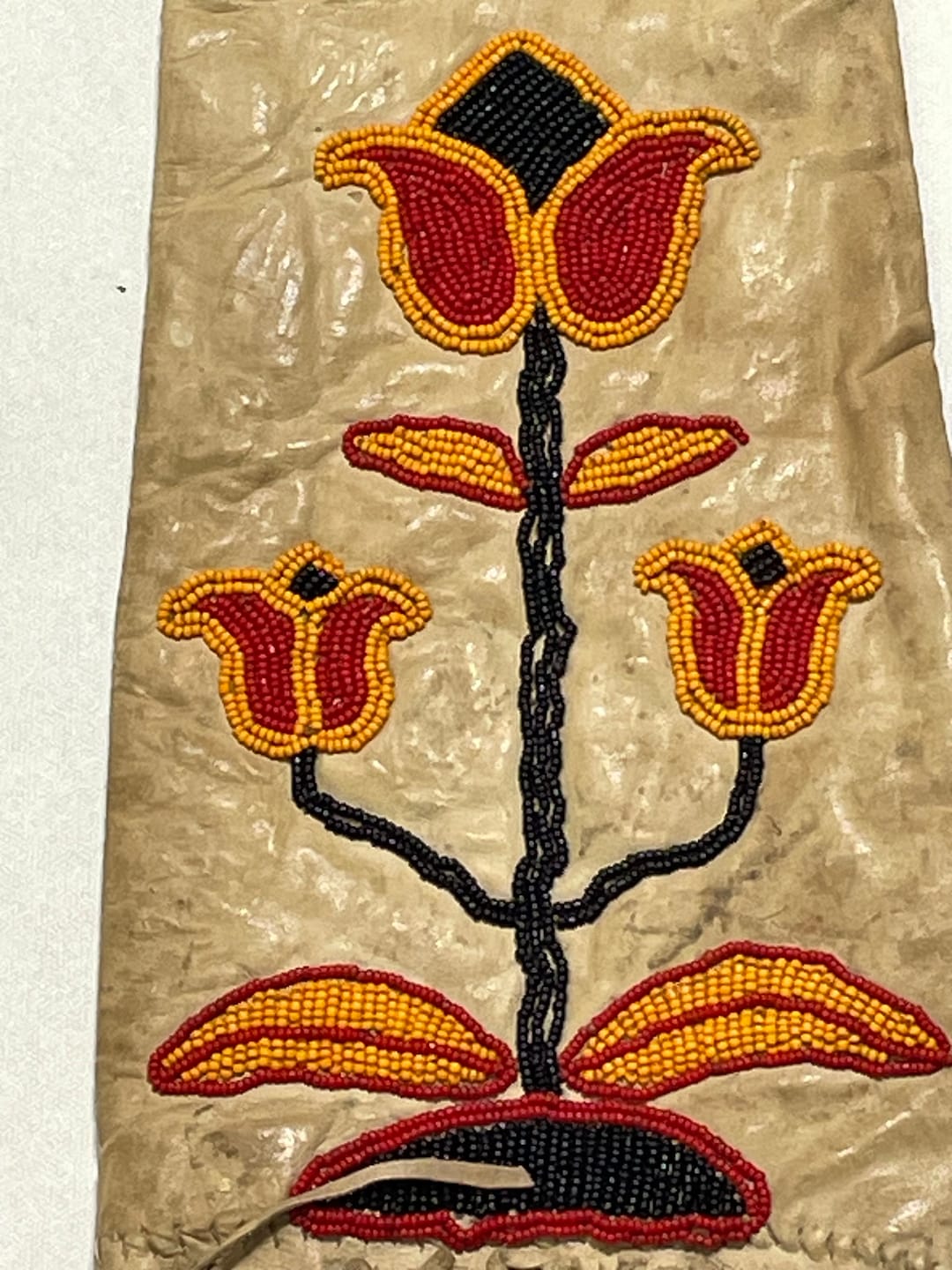 Vintage Native American Indian Beaded Rifle Scabbard Thick Hide Gun ...