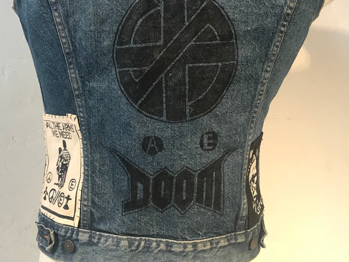Vintage Denim Vest 80s Levis Biker Rocker Motörhead | Etsy