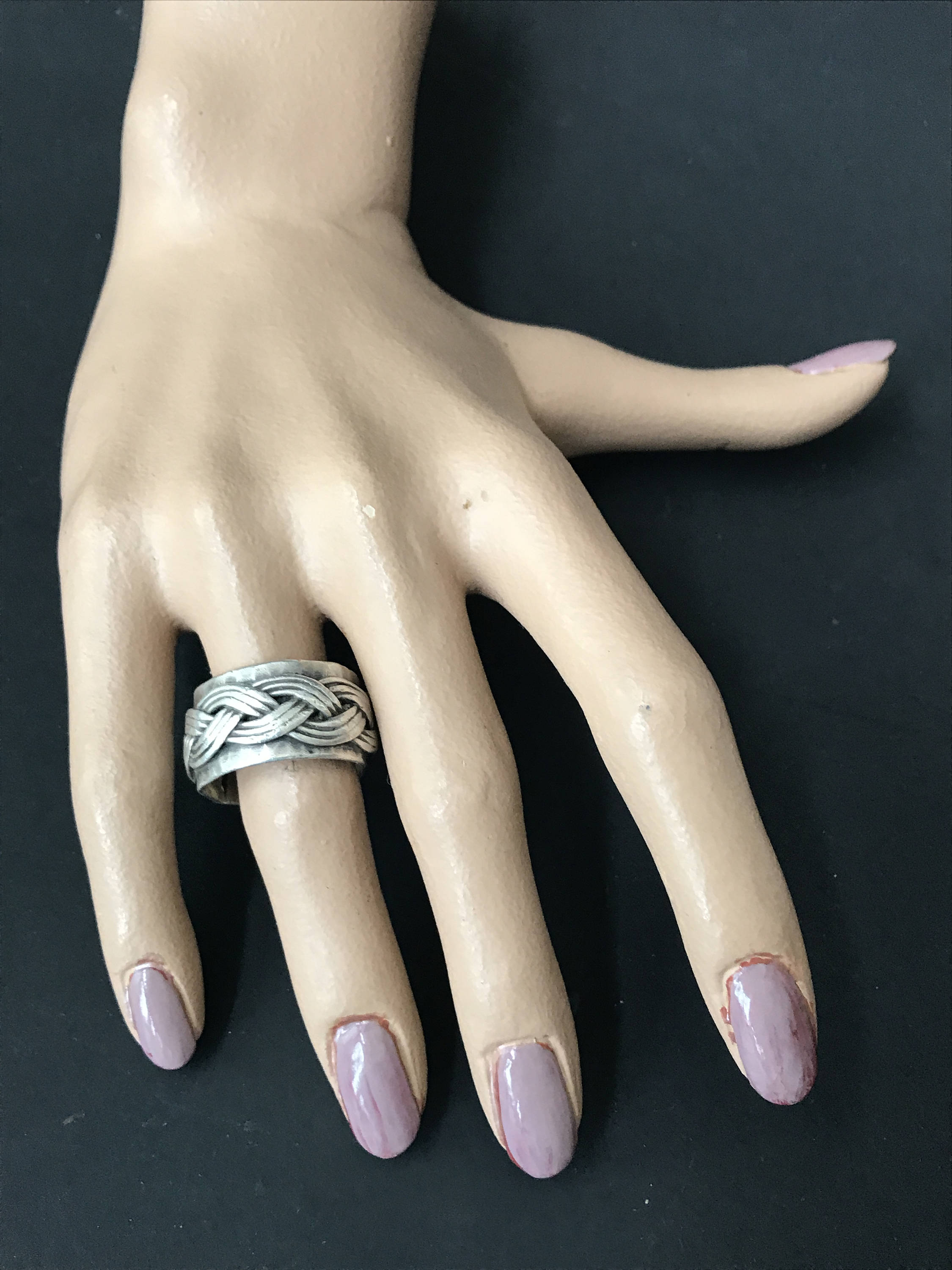 1940's Handmade Biker Lifestyle Ring, Sterling Silver - Etsy