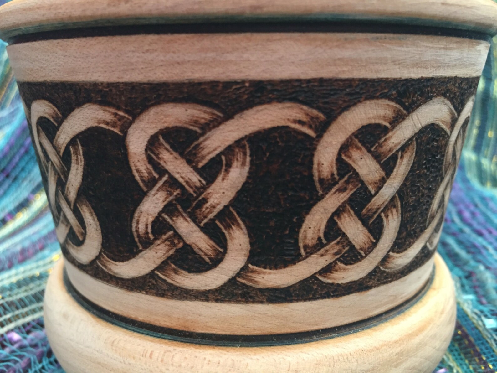 Woodburned Pyrography Celtic Knot Pattern Bowl / Pot - Etsy