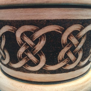 Woodburned Pyrography Celtic Knot Pattern Bowl / Pot - Etsy