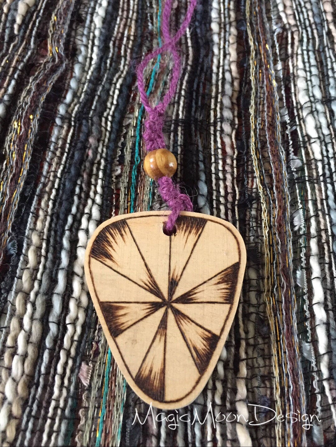 Pyrography Woodburning Guitar Pick/plectrum Shape Rear View Mirror ...