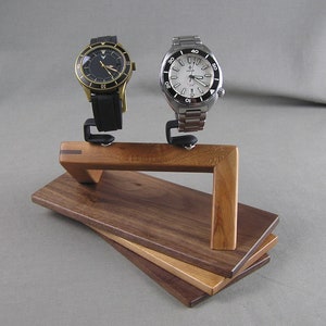 Watch Stand, Watch Holder, Watch Display - Black Walnut, Black Cherry ...