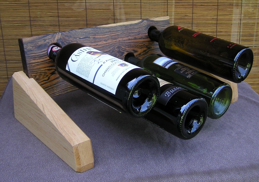 Wine Rack // Wine Display Stand for Wine or Liquor Bottles, Bocote ...
