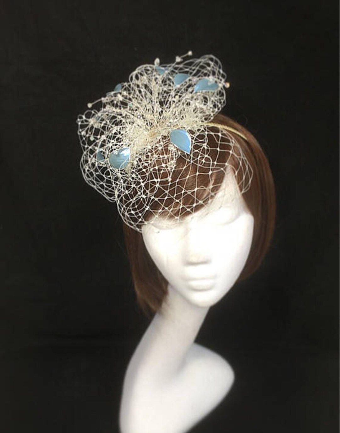 Blue Fascinator, Mother of the Bride, Summer Wedding, Wedding Hat, Blue ...