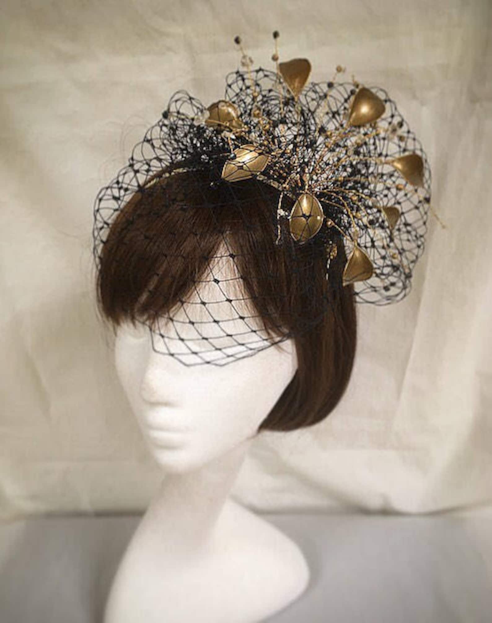 Bronze Gold and Navy Fascinator Bronze Fascinator Gold - Etsy Ireland