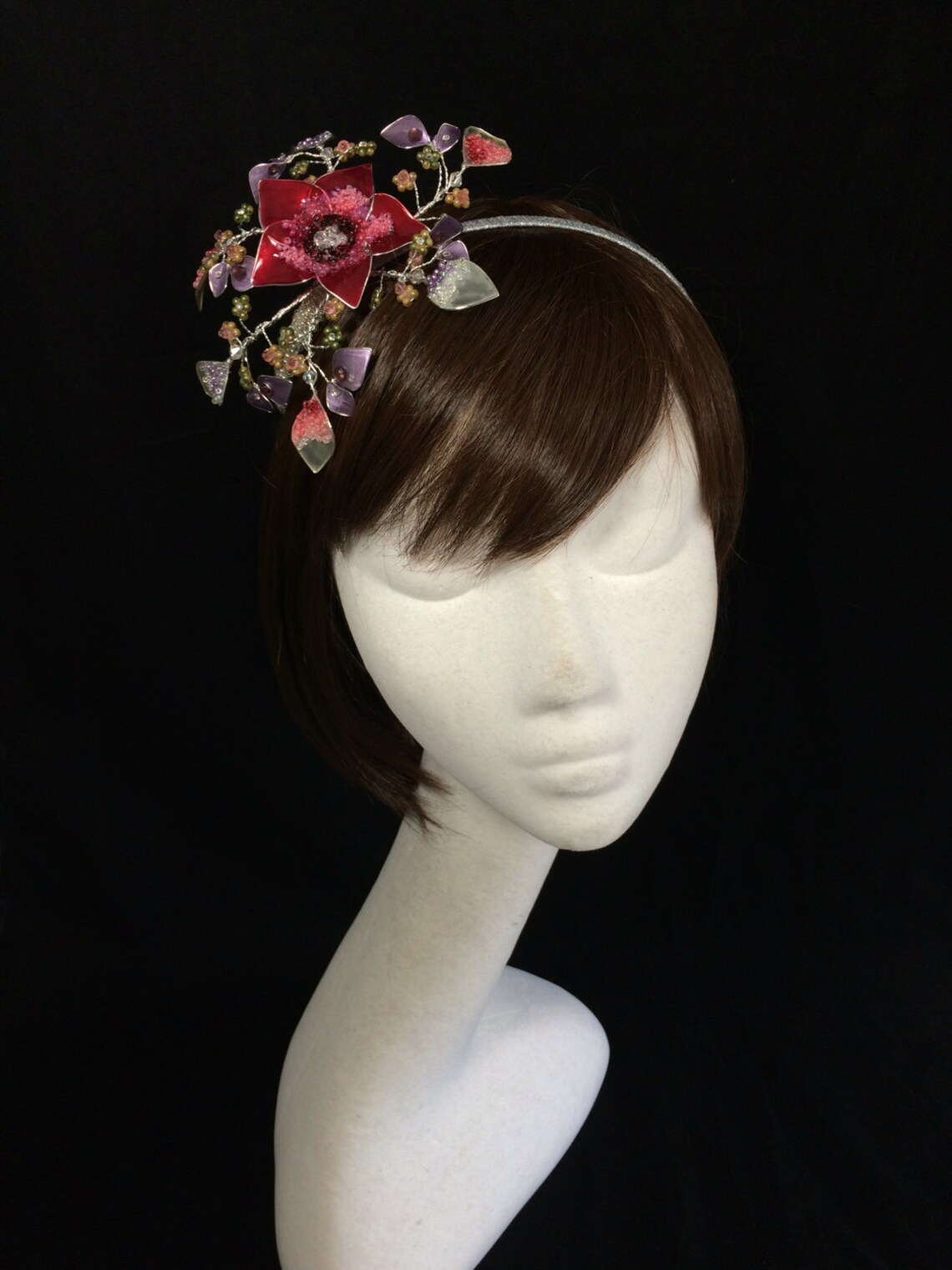Fuchsia Pink Fascinator, Pink Wedding Accessory, Mother of the Bride ...
