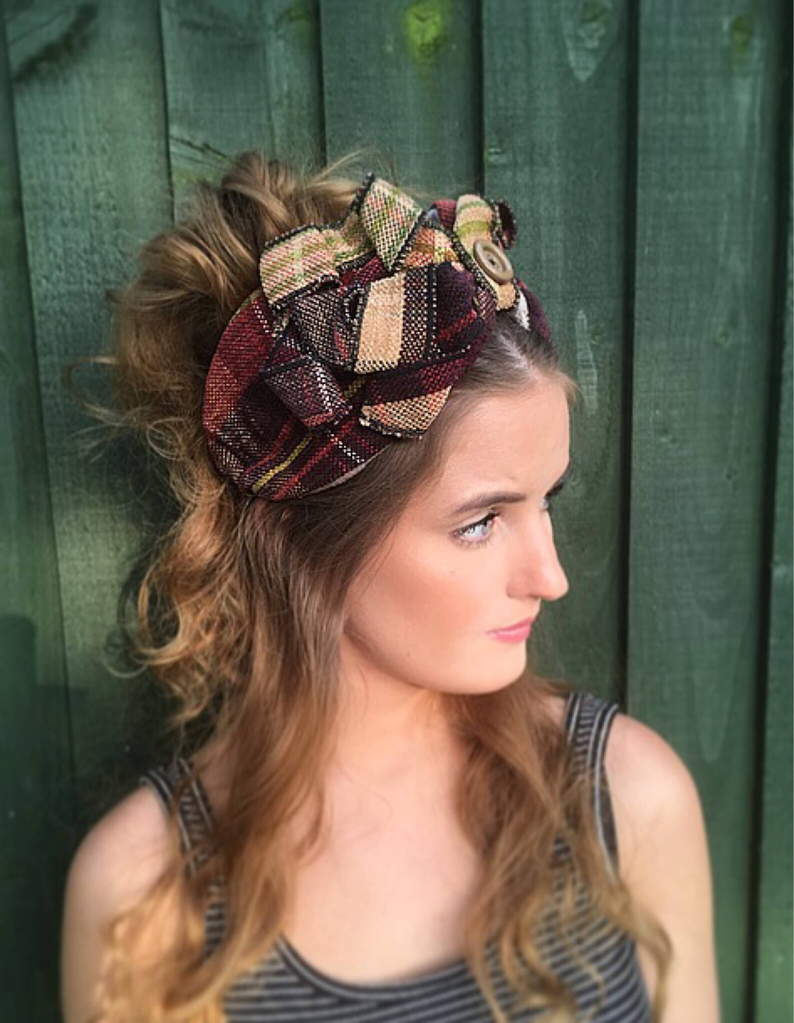 Tweed headband half Turban Alice band 1940s turban | Etsy