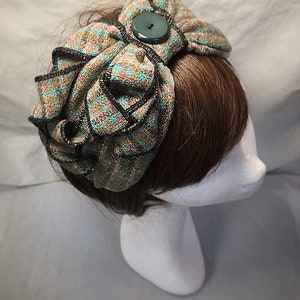 Tweed Half Turban, Tartan Turban Alice Band, 1940s Turban, Headscarf ...