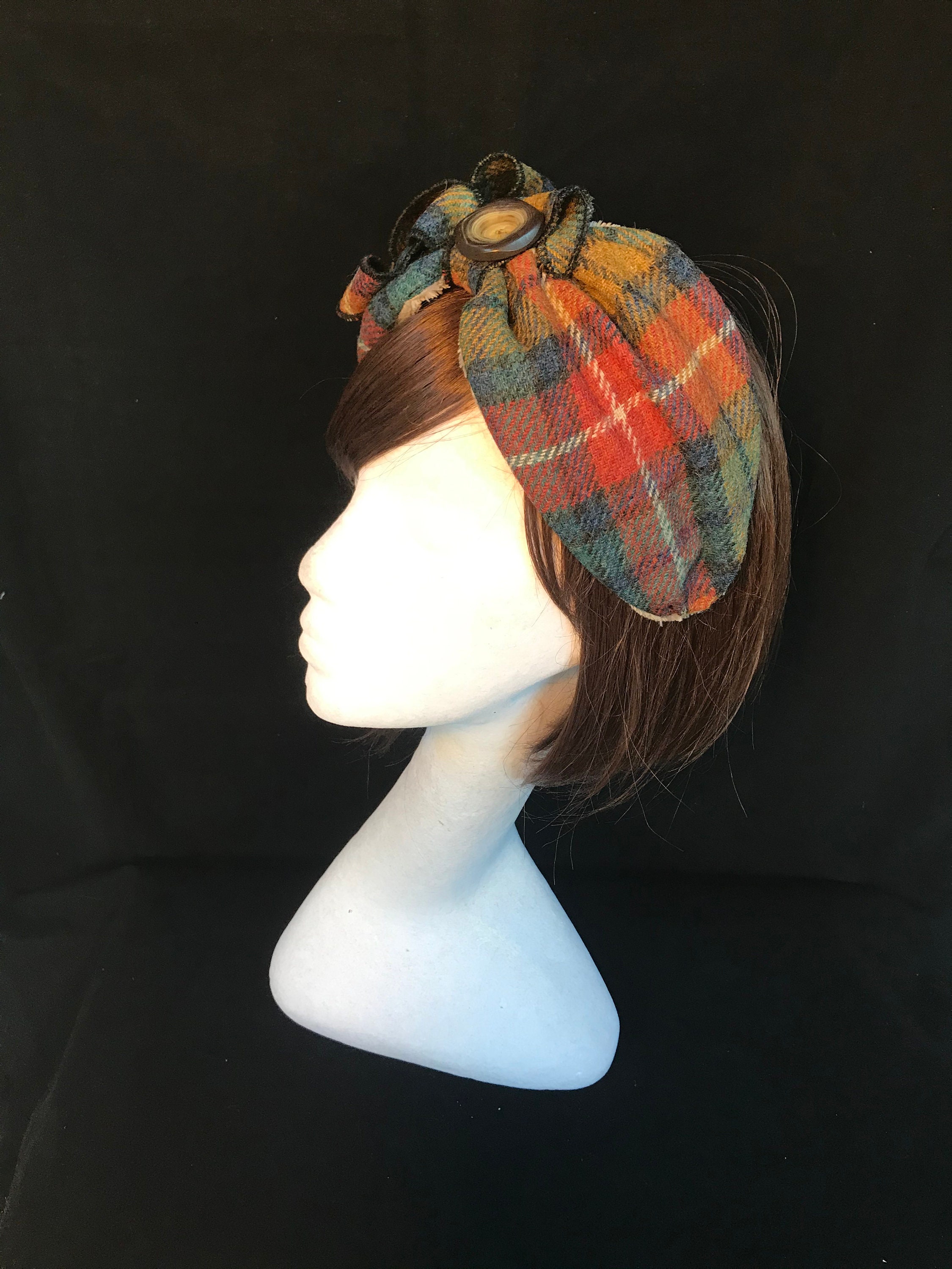 Tartan Half Turban Tartan Turban Alice Band Landgirl Scarf - Etsy UK