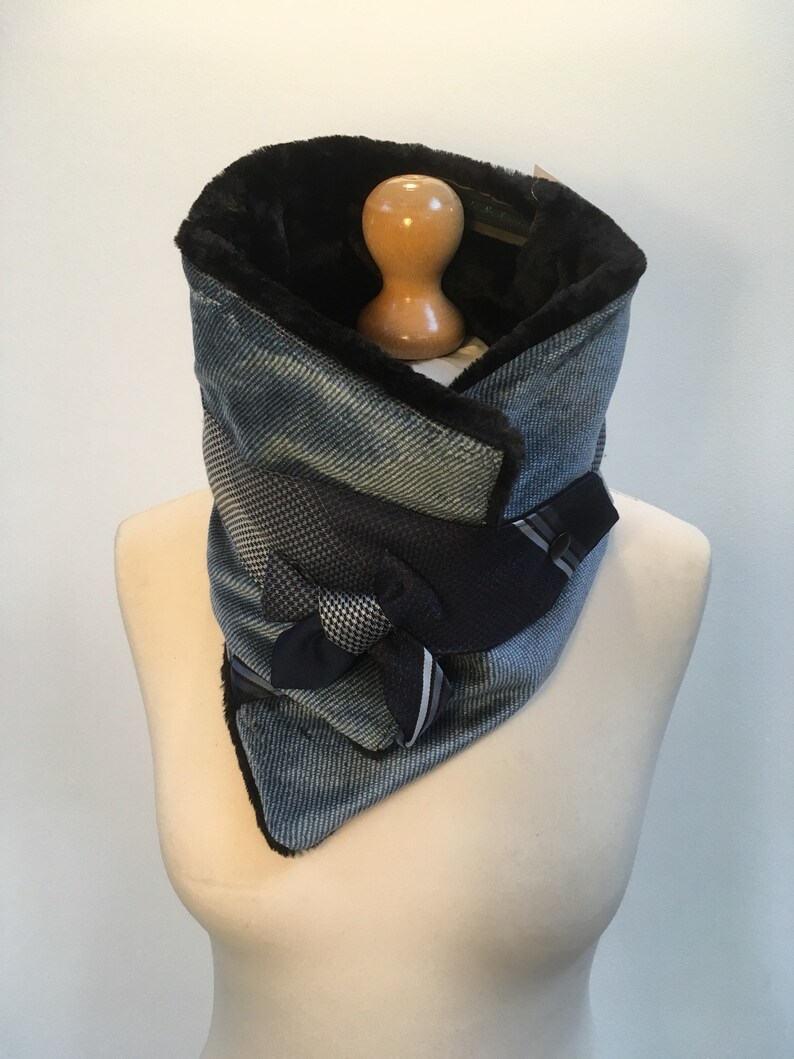 Blue neckwear Ultimate Neck warmer Ruffle neckwear blue | Etsy