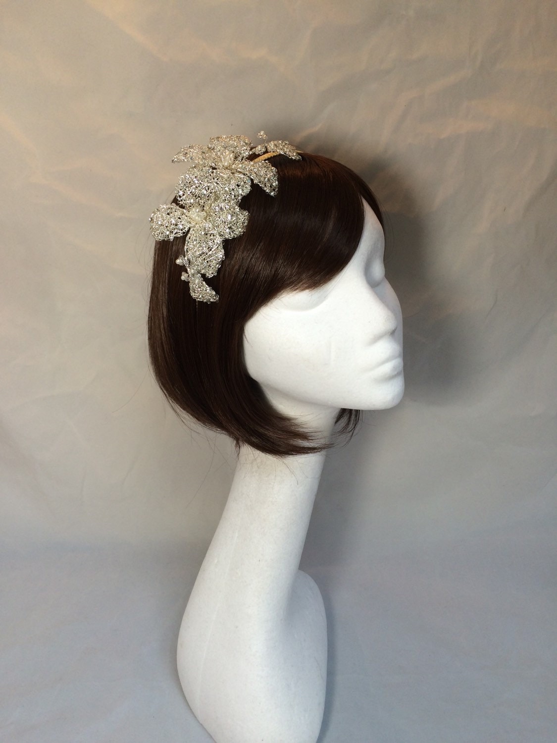 Flower side tiara flower comb wedding tiara Summer tiara | Etsy
