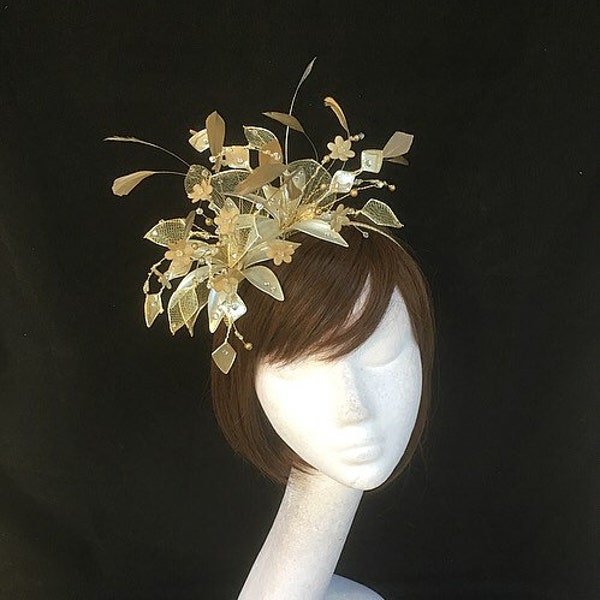 Gold Fascinator - Etsy