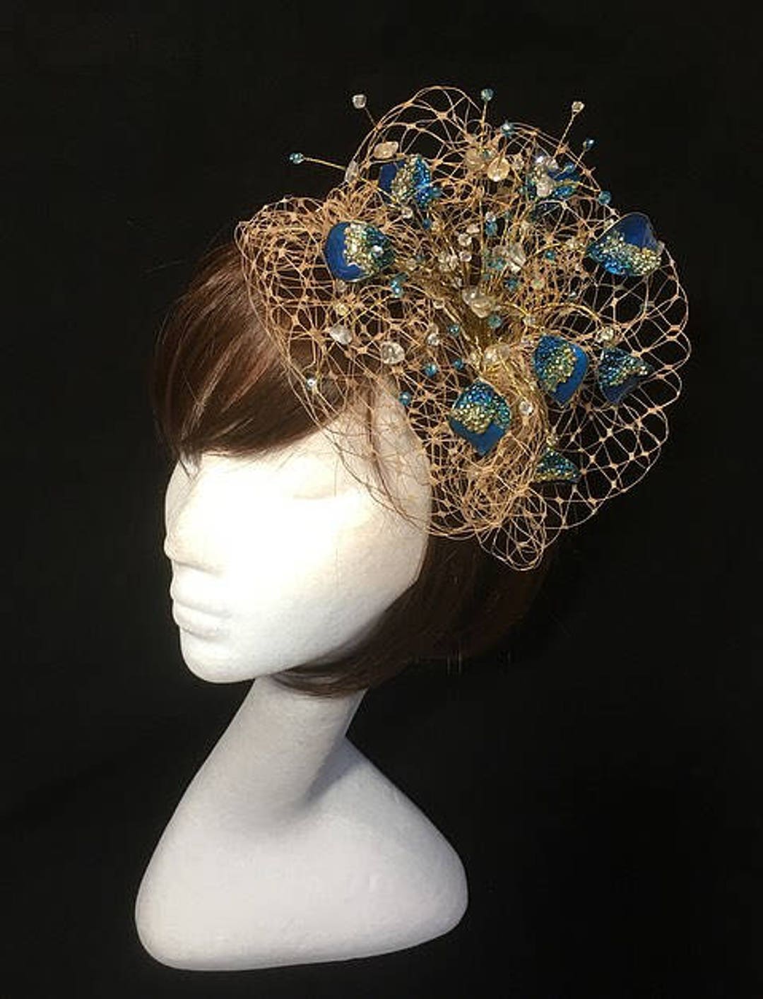 Bespoke Gold Fascinator, Best Selling Headdress, Amanda Sutherland ...