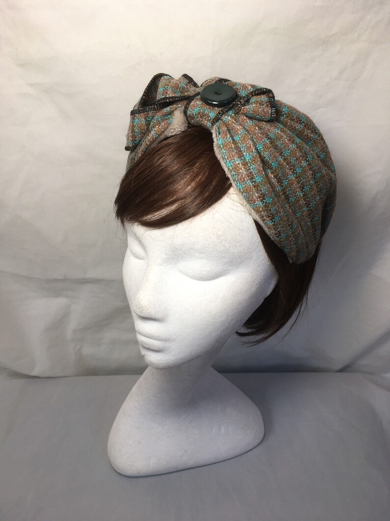 Tweed Half Turban Tartan Turban Alice Band 1940s Turban - Etsy UK