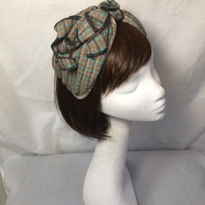 Tweed Half Turban, Tartan Turban Alice Band, 1940s Turban, Headscarf ...