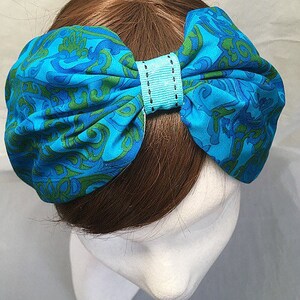 Blue Hair Band Chemo Band Teal Headscarf Vintage Scarf - Etsy