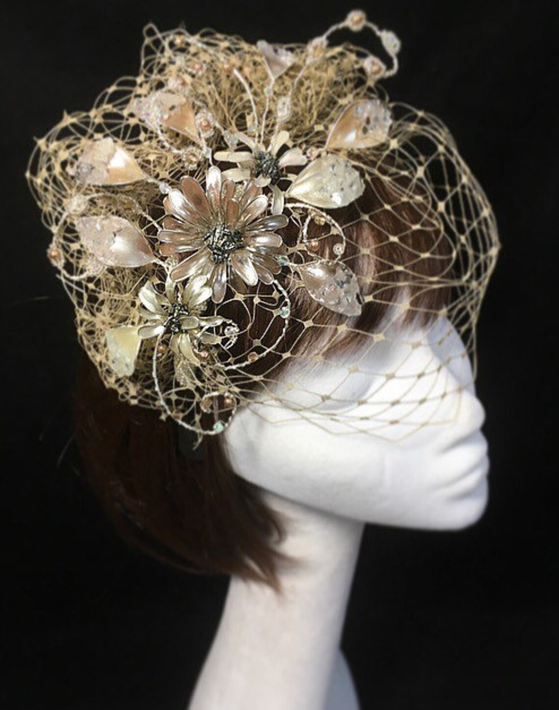 Mink Fascinator Mother of the Bride Unique Hat Wedding Hat - Etsy