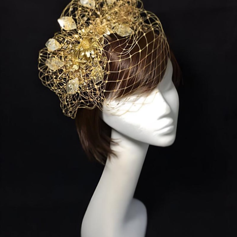 Gold Fascinator - Etsy