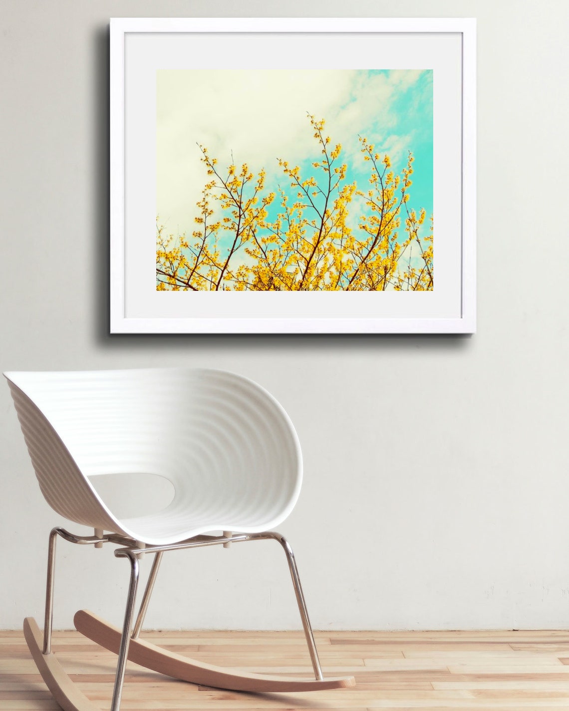 Yellow Spring Tree Flowers Photograph Spring Tree Spring - Etsy