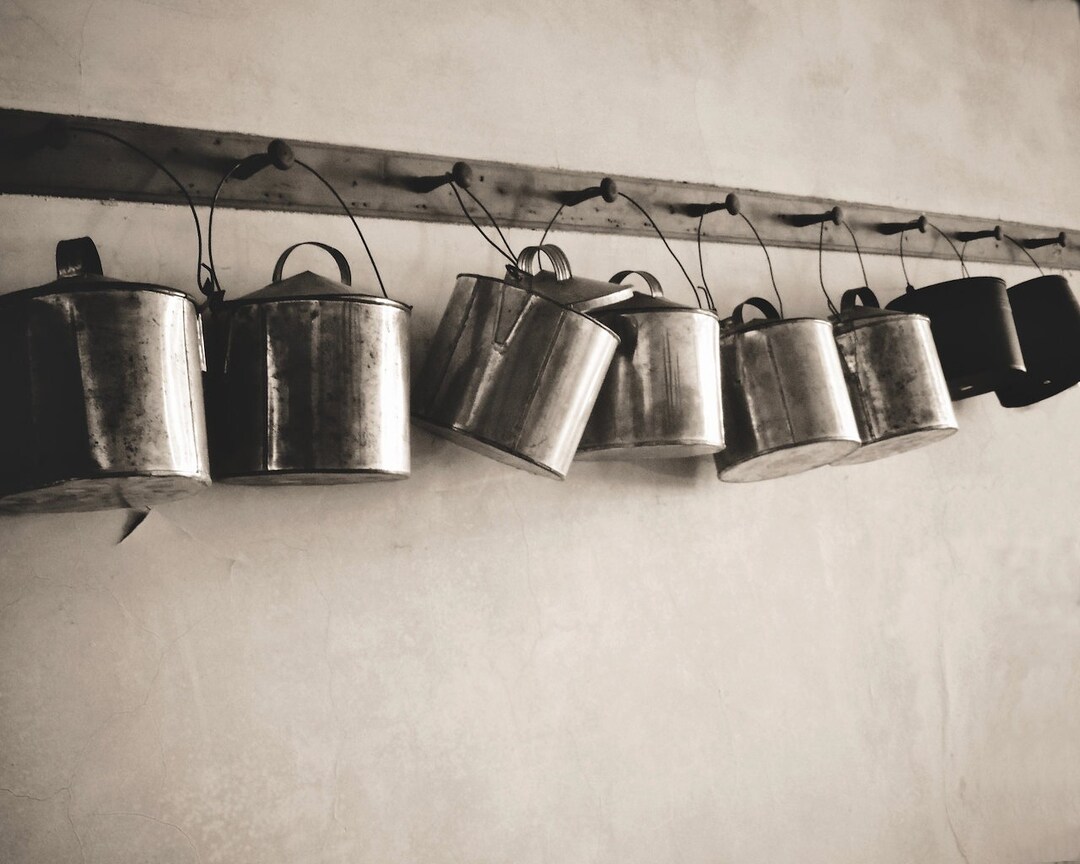 Bucket Photography - Farm Bucket - Rustic Wall Decor - Vintage Art ...