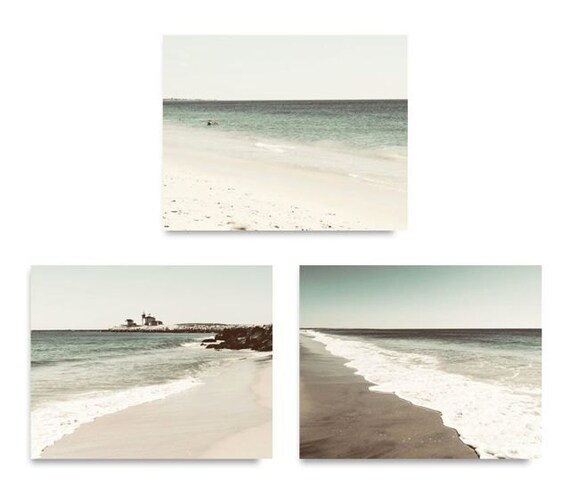 Set of 3 Beach Photographs Neutral Beach Beach Gallery - Etsy