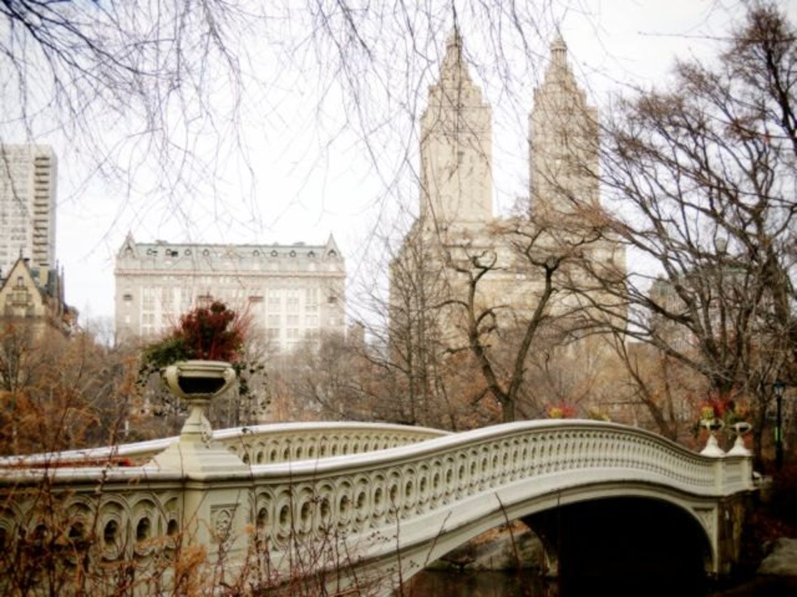 Central Park Bow Bridge Photograph Historic Architecture | Etsy