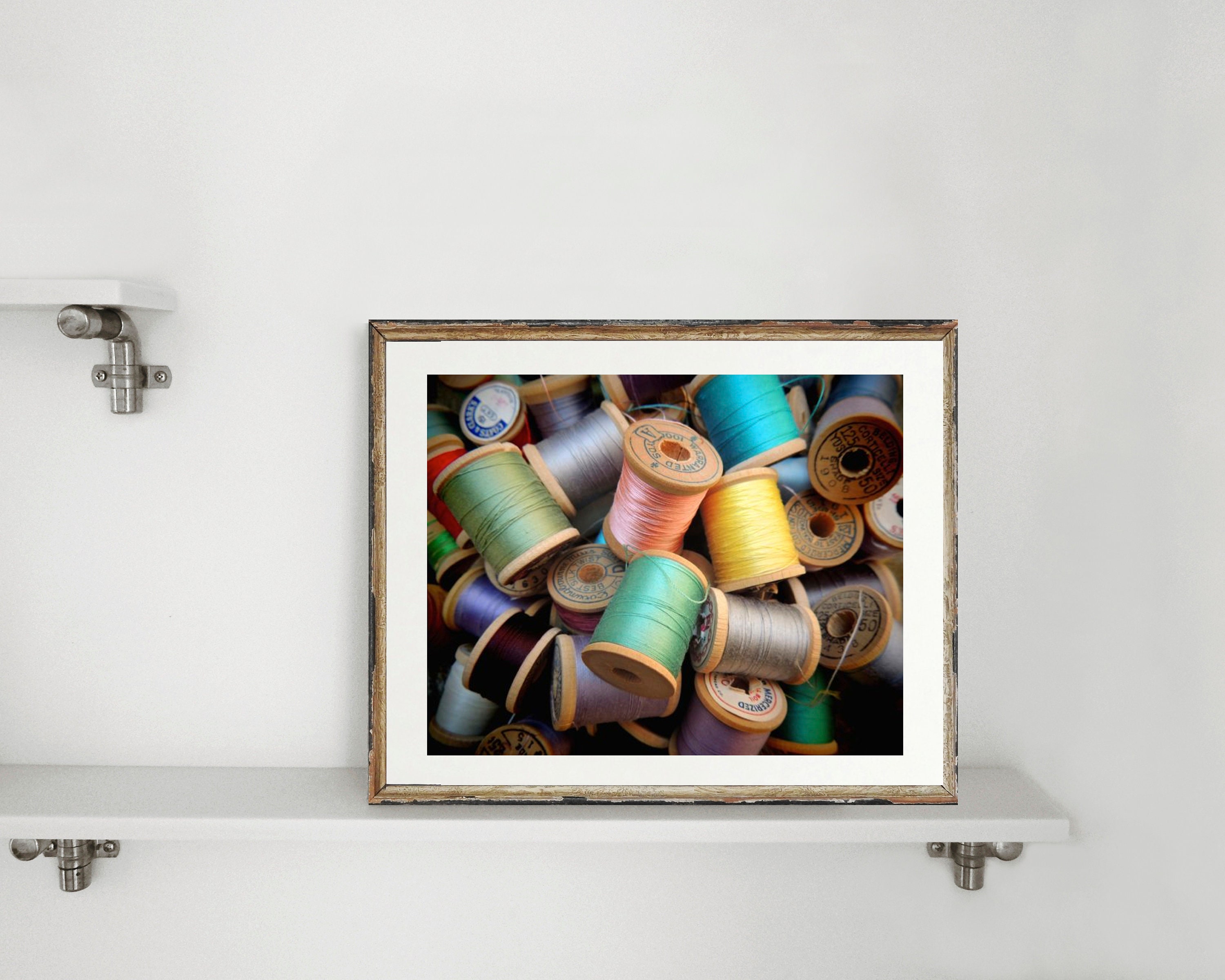 Vintage Thread Spools Photograph: Colorful Sewing Room Decor - Etsy