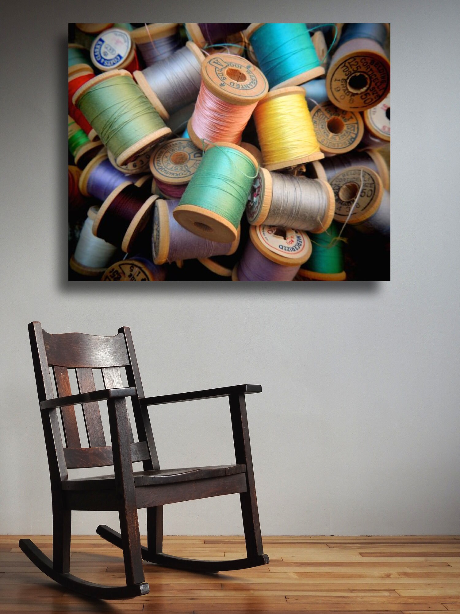 Vintage Thread Spools Photograph: Colorful Sewing Room Decor - Etsy