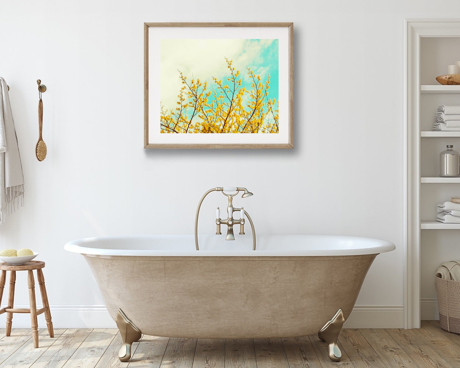 Yellow Spring Tree Flowers Photograph Spring Tree Spring - Etsy