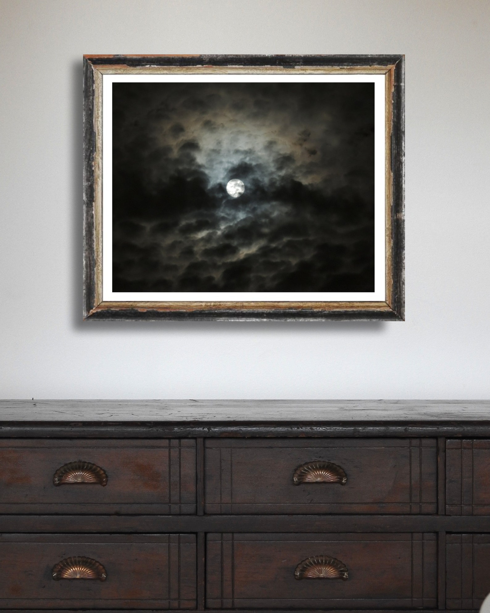 Moon Photography Full Moon Peeka Boo Moon Clouds & - Etsy