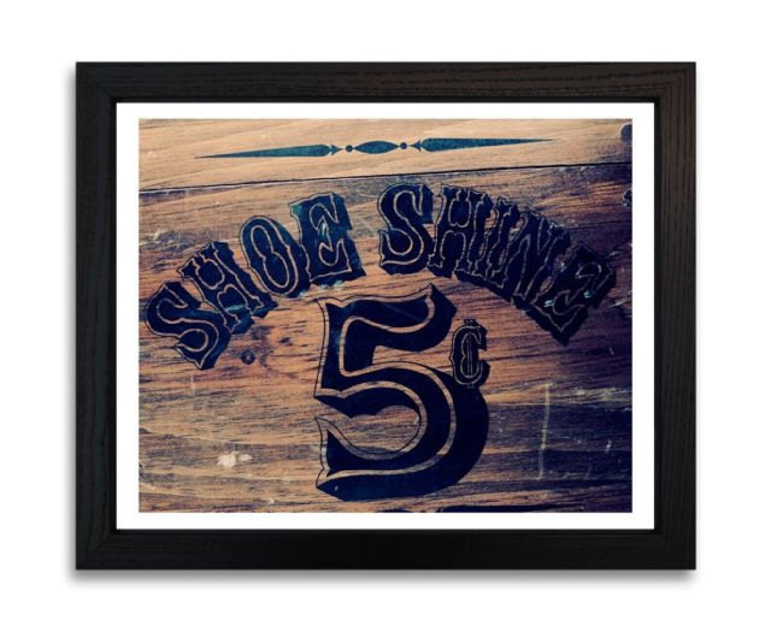 Sign Photograph Vintage Americana 5cent Shoe Shine Box Sign | Etsy